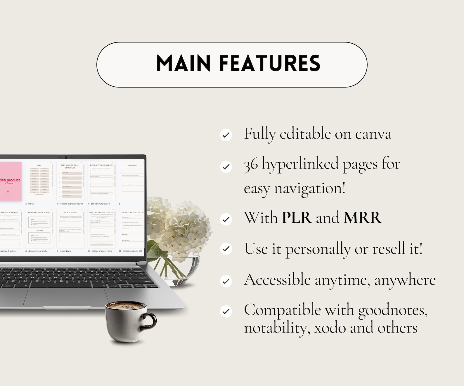 PLR Planners, MRR Digital Planner, PLR Journal, Plr Digital Product ...