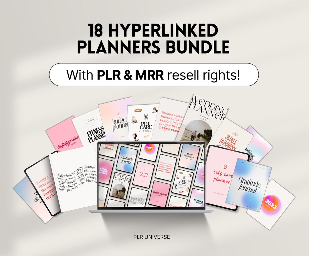PLR Planners, DFY Digital Product Bundle, PLR Bundles, Plr Planner ...