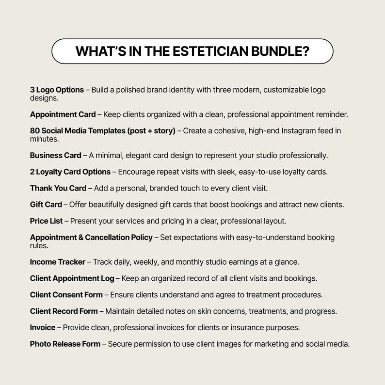 Esthetician Branding Kit Bundle W/ Master Resell Rights, MRR, PLR ...