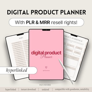 PLR Planners, MRR Digital Planner, PLR Journal, Plr Digital Product ...