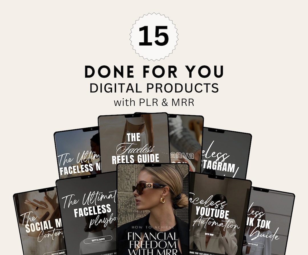 DFY Digital Product Bundle, MRR Digital Products, PLR Books, Ecommerce Plr, Mrr Freebie, Plr ...