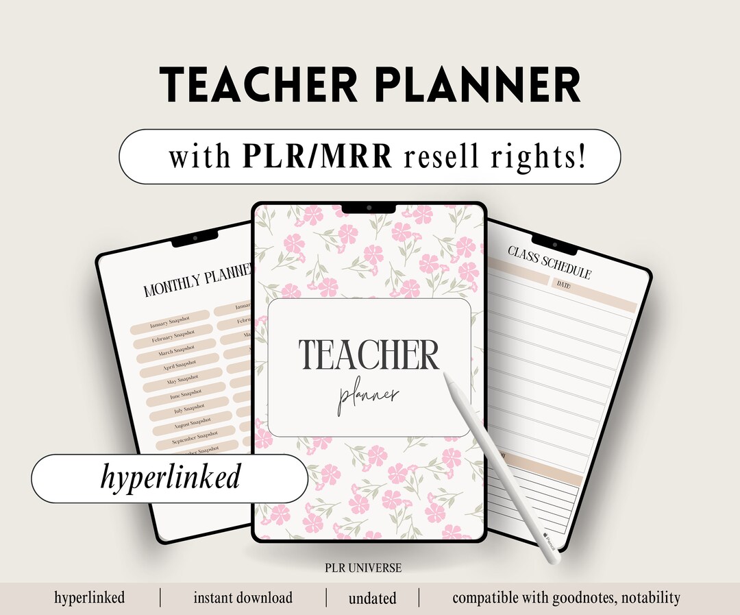 PLR Planners, MRR Digital Planner, PLR Journal, Plr Digital Product ...