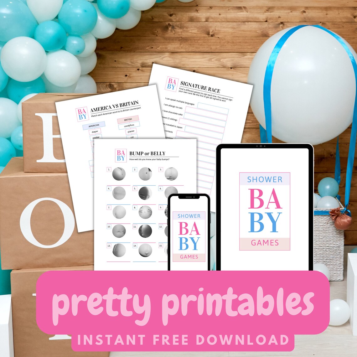 Fun Baby Shower Games Neutral Baby Shower Games Baby Shower Games ...
