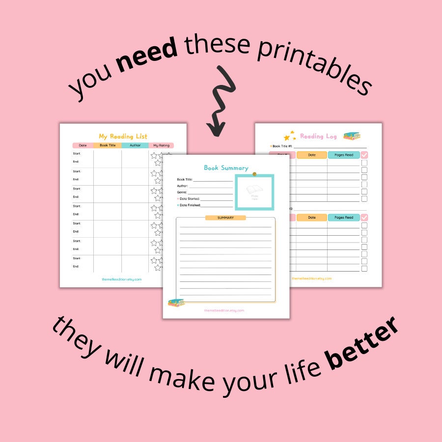 Kids Planner | Homework Checklist | Reading Logs | Weekly Planner ...