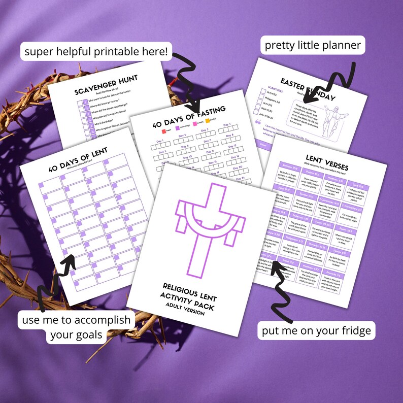 Digital Lent Activity Pack for Adults Lent Calendar Ash Wednesday ...
