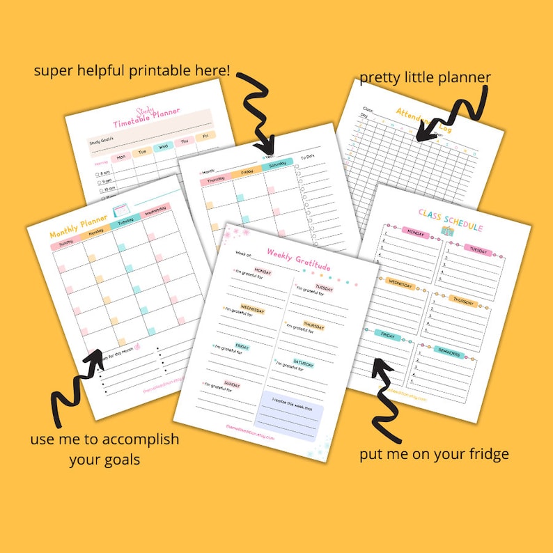Kids Planner | Homework Checklist | Reading Logs | Weekly Planner ...