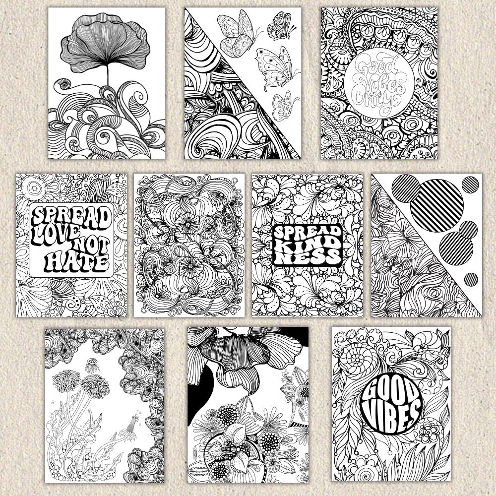 10 Printable Adult Coloring Pages | Intricate Designs for Relaxation ...