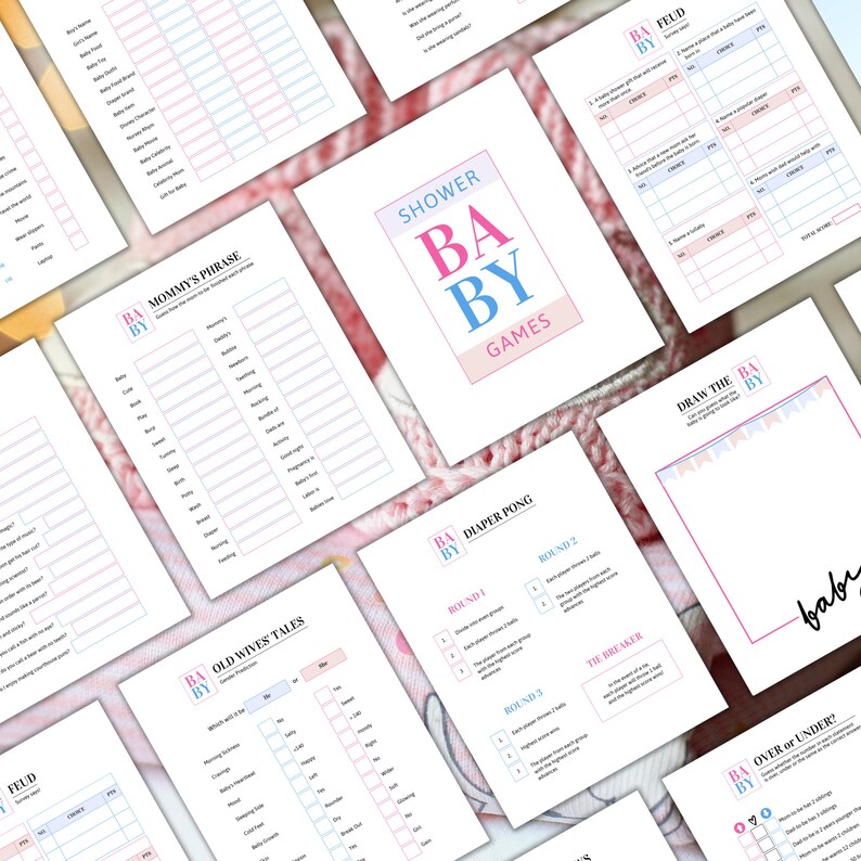 Fun Baby Shower Games Neutral Baby Shower Games Baby Shower Games ...