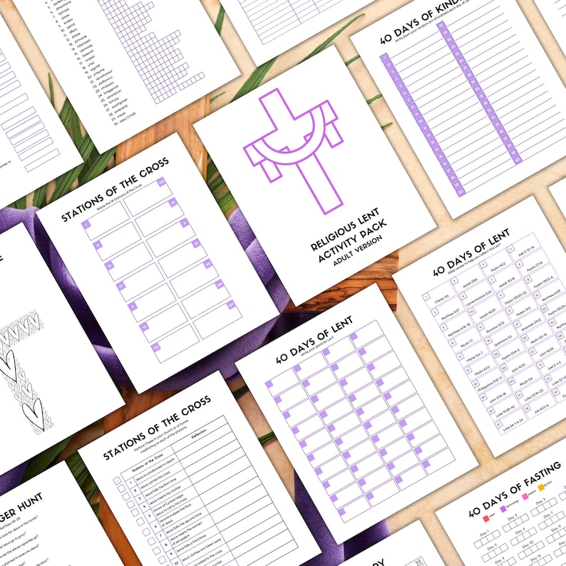 Digital Lent Activity Pack for Adults Lent Calendar Ash Wednesday ...