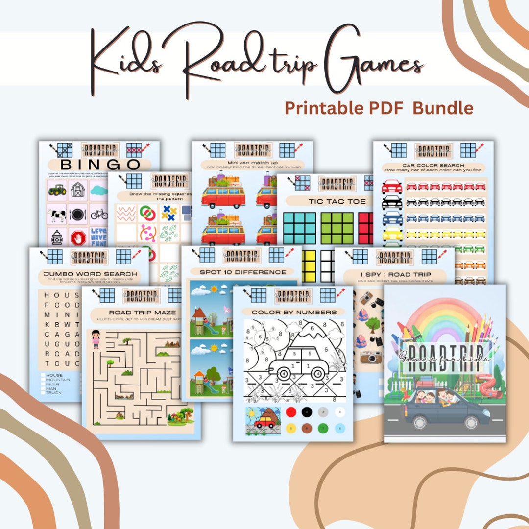 Digital Road Trip Games for Kids - Printable Travel Bingo & Car Games ...