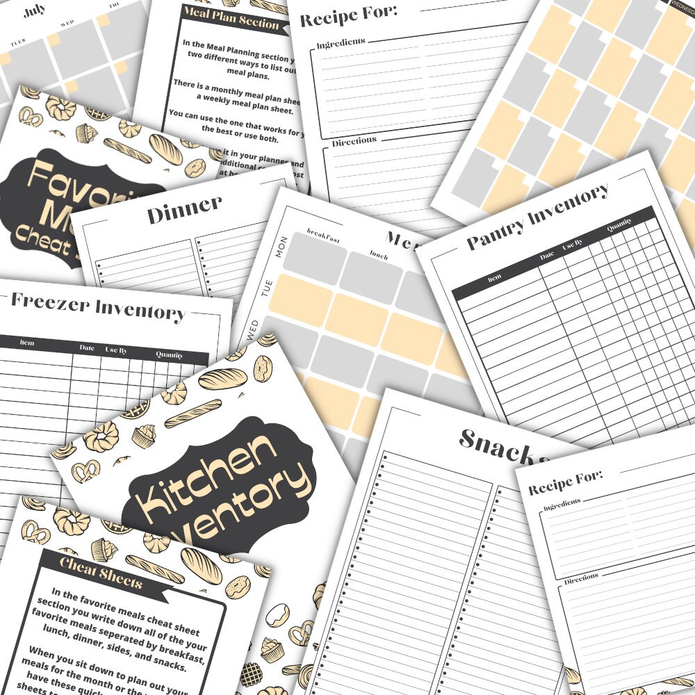 Ultimate Kitchen Planner Bundle | Digital Download | Recipe Cards ...