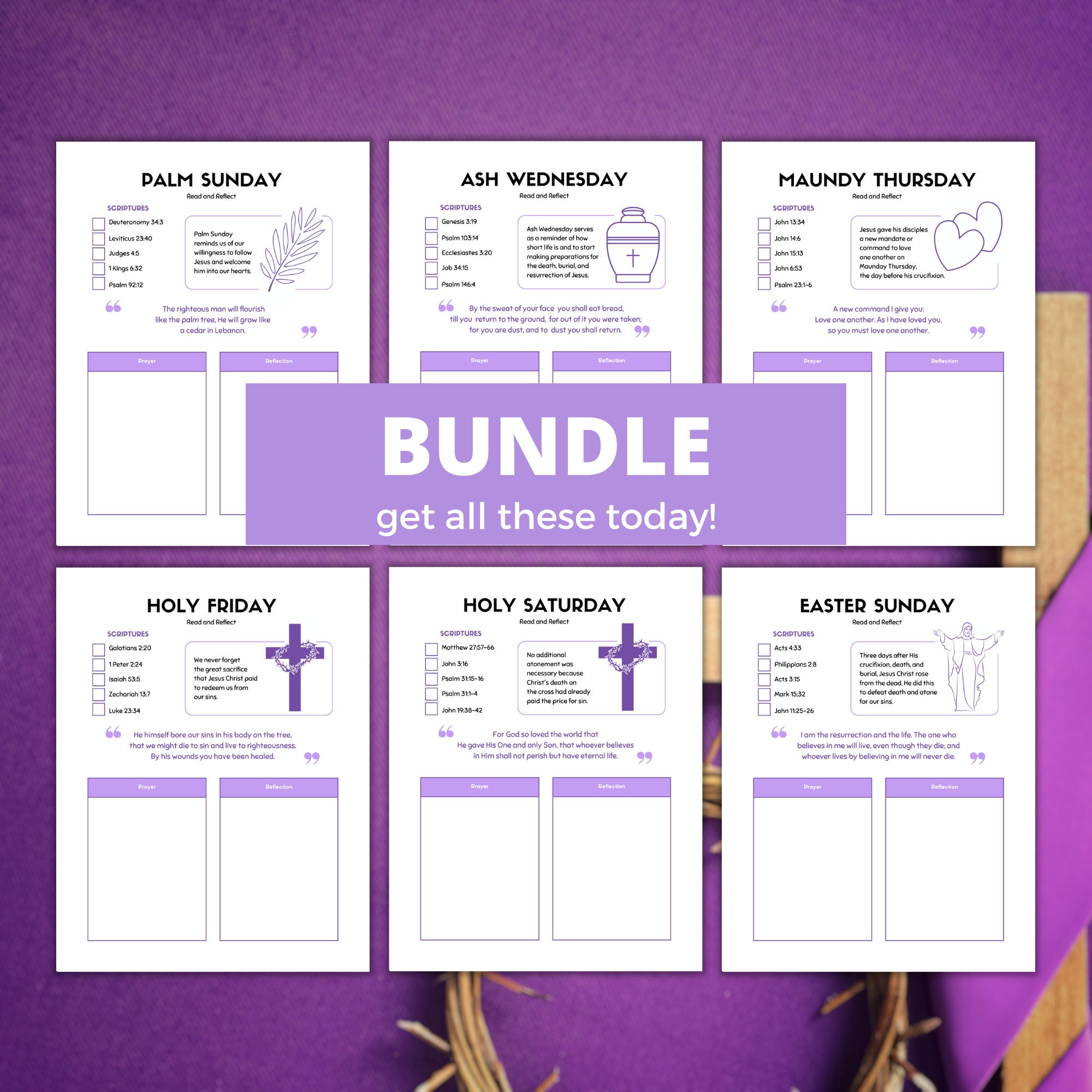 Digital Lent Activity Pack for Adults Lent Calendar Ash Wednesday ...