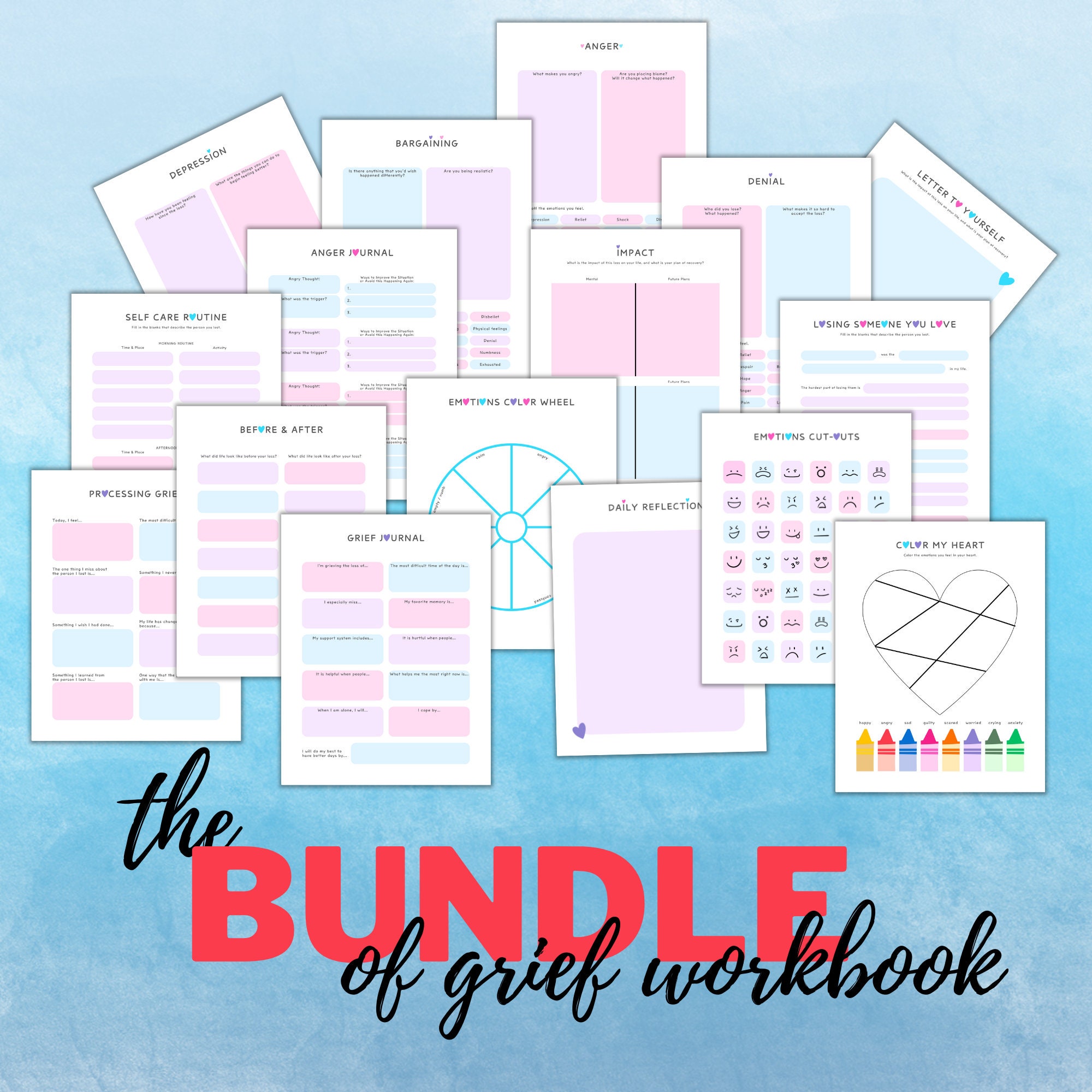 Grief Workbook | Grief and Loss | Loss of Loved One | Therapy ...