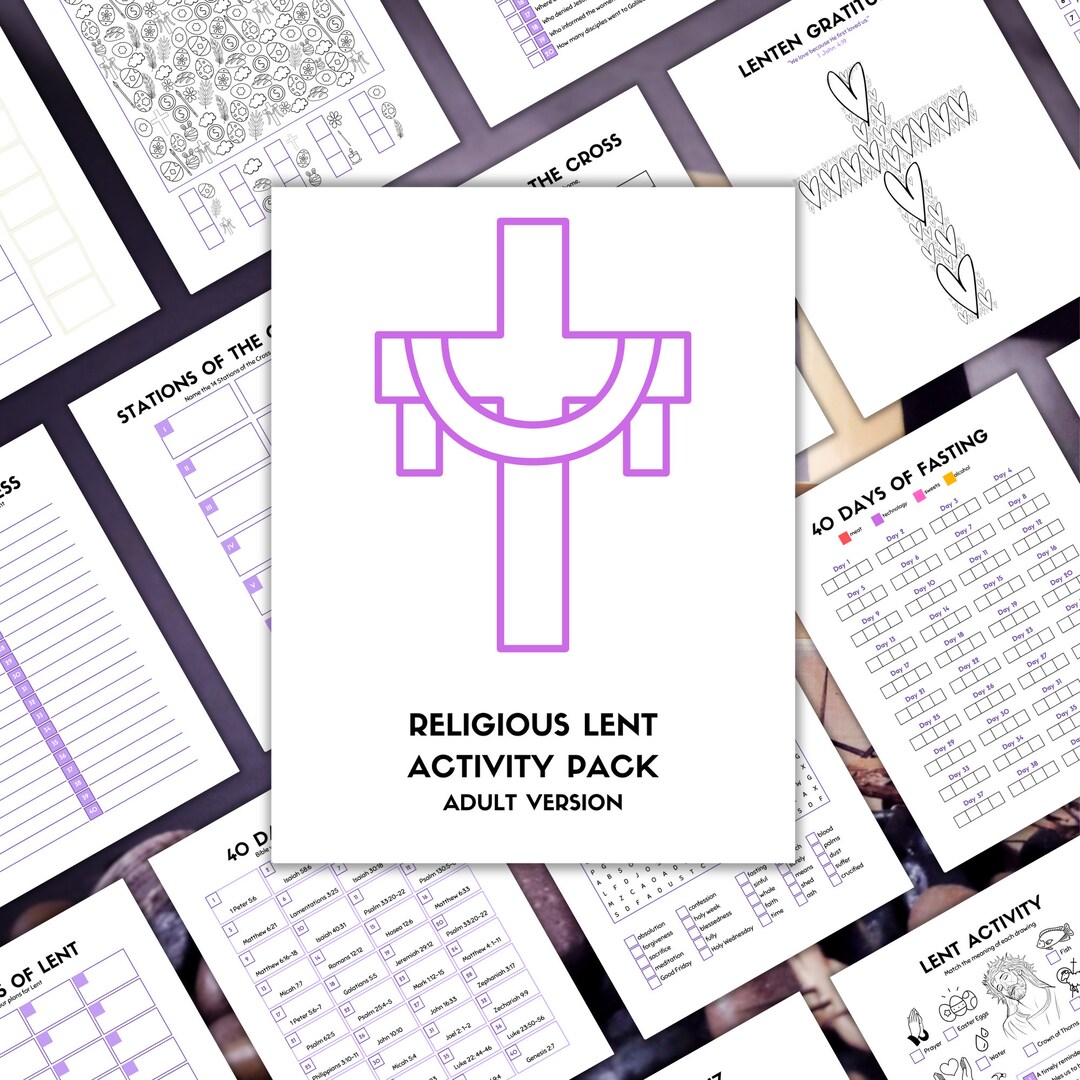 Digital Lent Activity Pack for Adults Lent Calendar Ash Wednesday ...