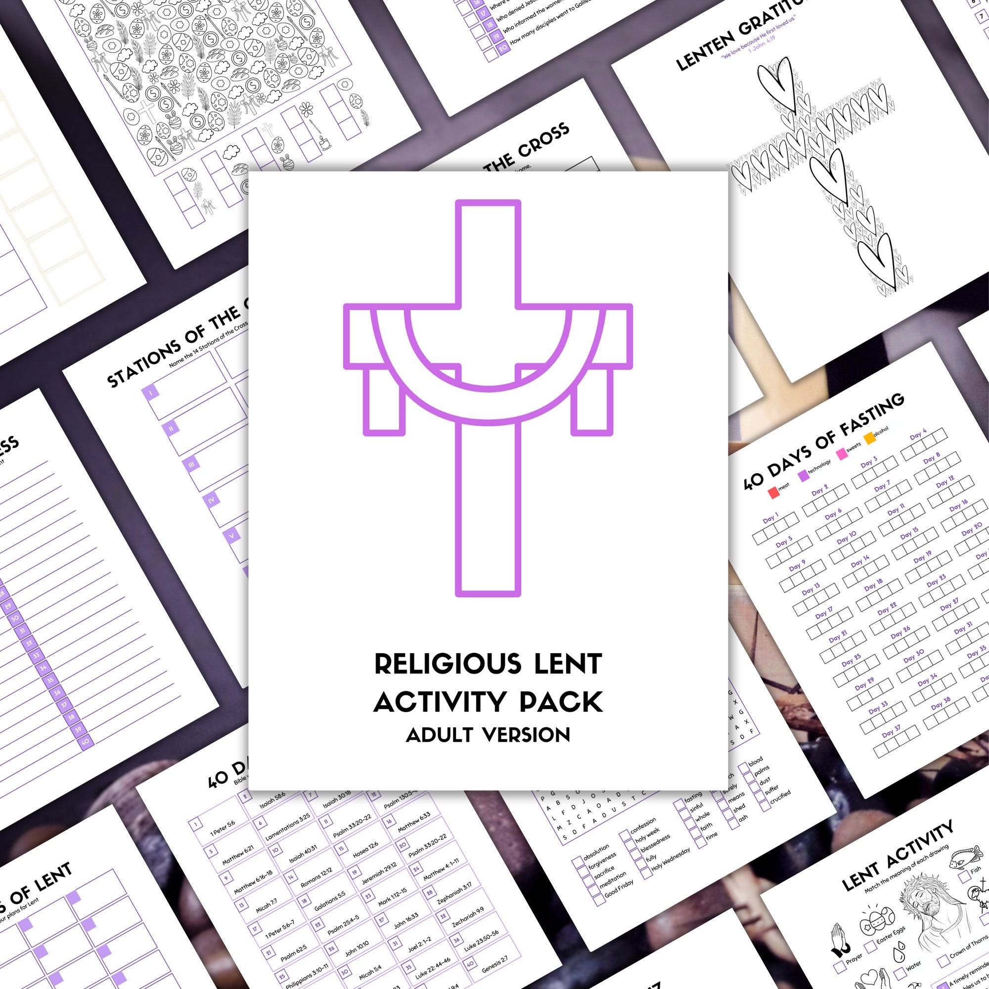 Digital Lent Activity Pack for Adults Lent Calendar Ash Wednesday ...