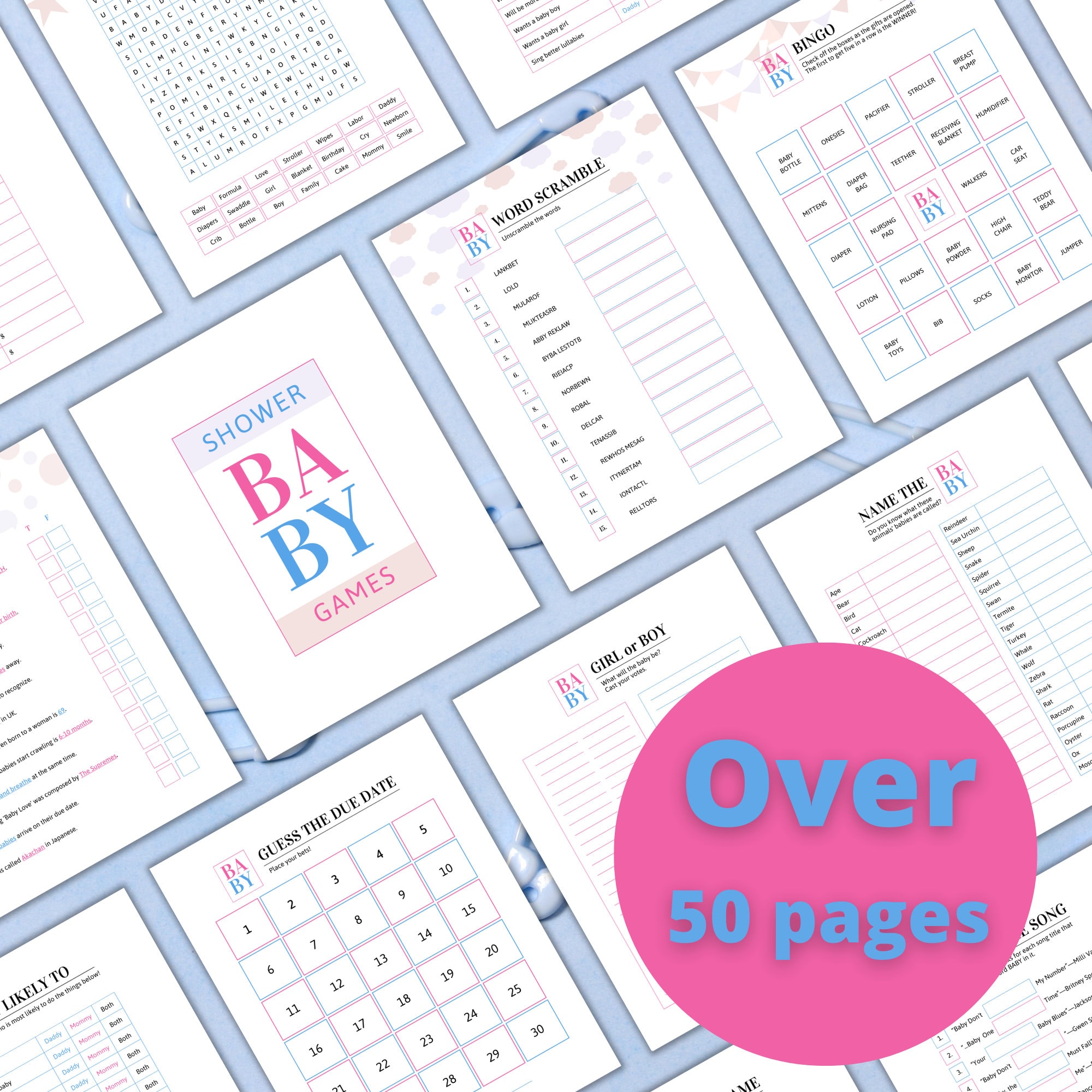 Fun Baby Shower Games Neutral Baby Shower Games Baby Shower Games ...