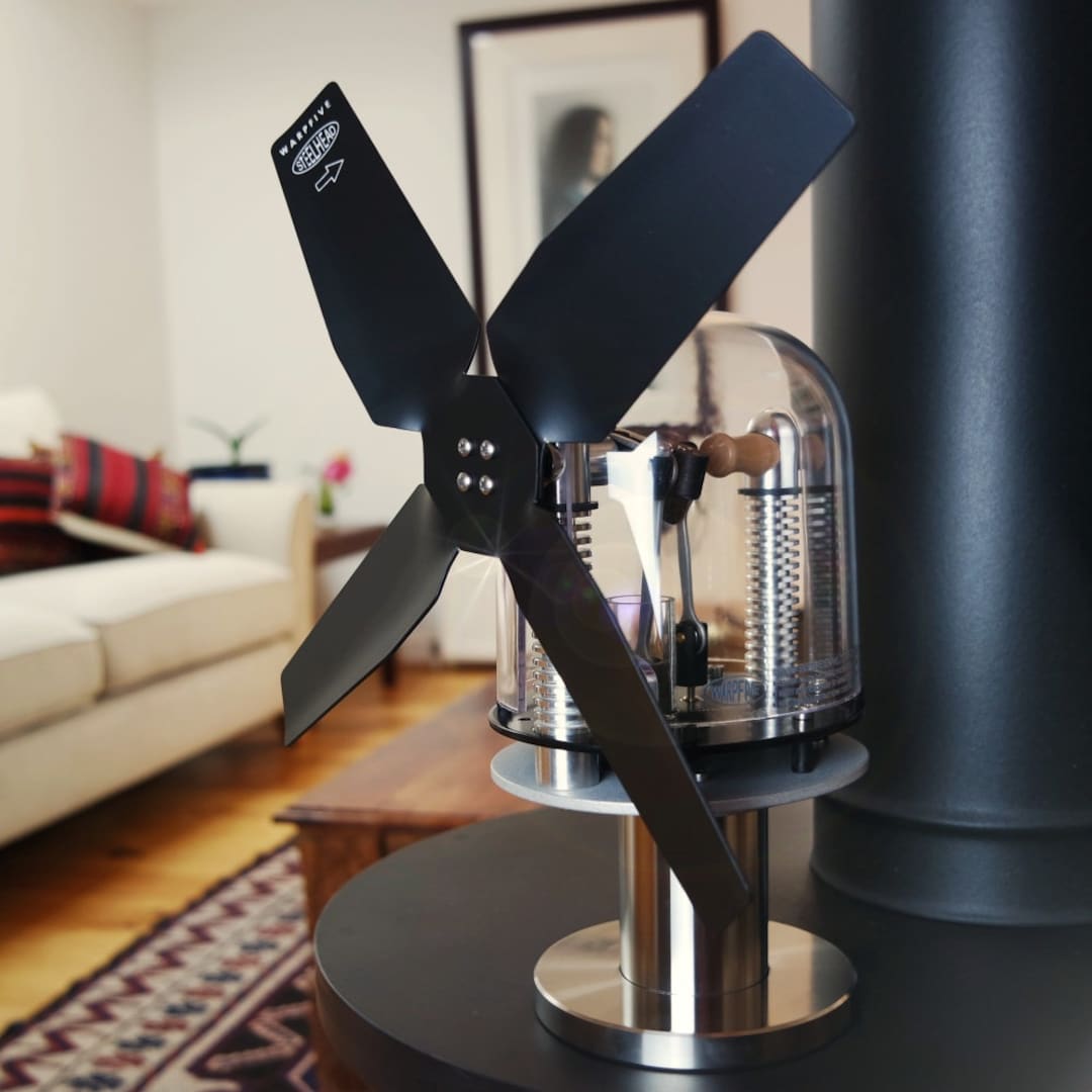 Steelhead Stove Fan - Stirling Engine - Heat Powered Fan for Wood Stove ...