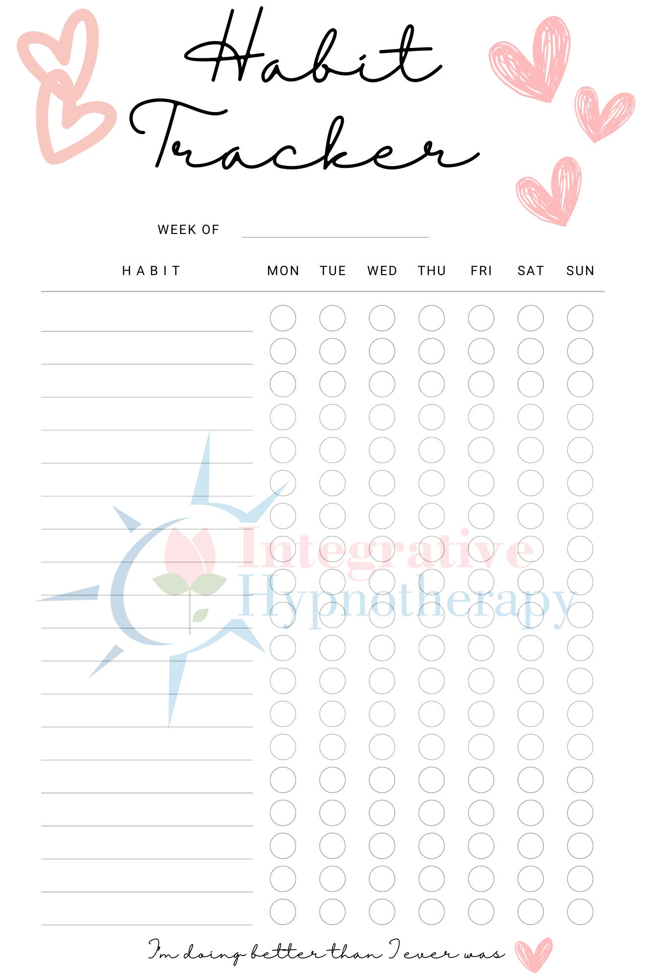 Habit Tracker | Self Love Habit Tracker | February Habit Tracker ...