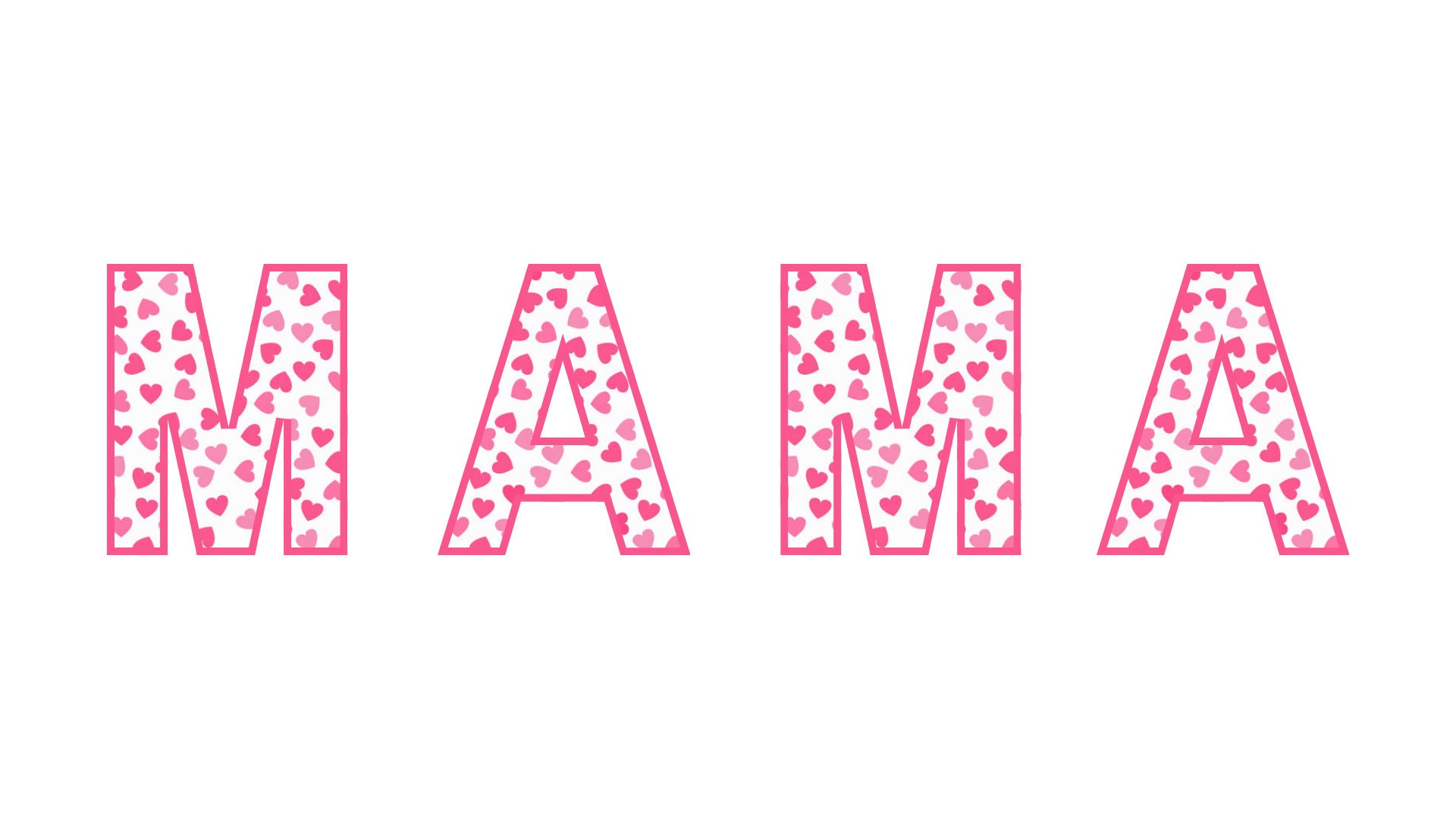 Mama Outline With Hearts SVG, PNG, JPG, Digital Craft Files - Etsy