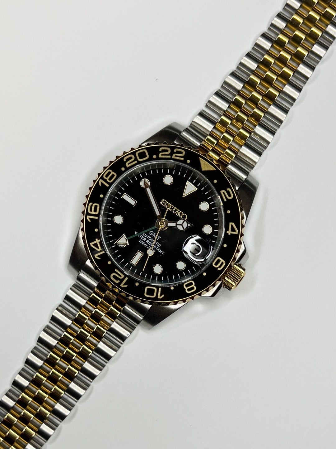 Seiko Mod Two Tone GMT Master II Custom Automatic Dive Watch - Etsy