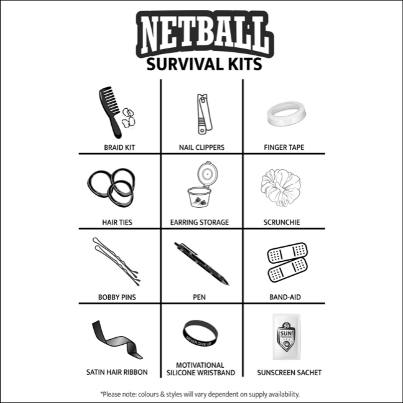 Netball Survival Kit - Etsy