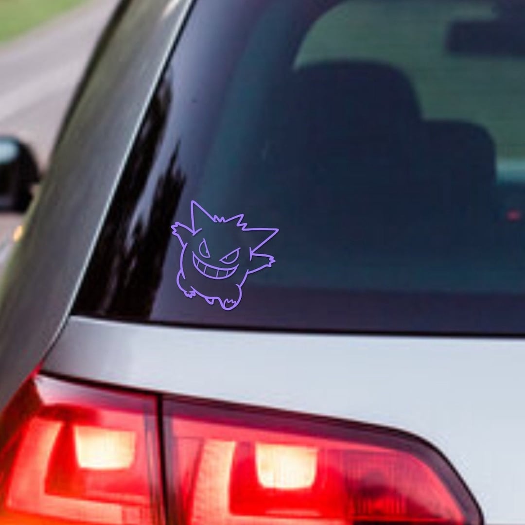 Gengar Sticker - Decorative Decal for Cars, Laptops, Mirrors, Mugs ...