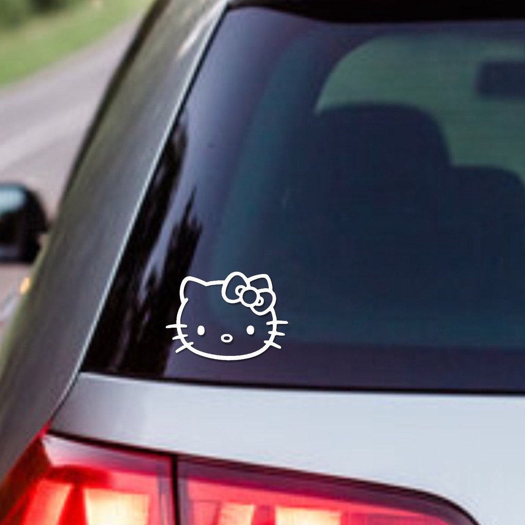 Hello Kitty Vinyl Sticker - Decorative Decal for Cars, Laptops, Mirrors ...