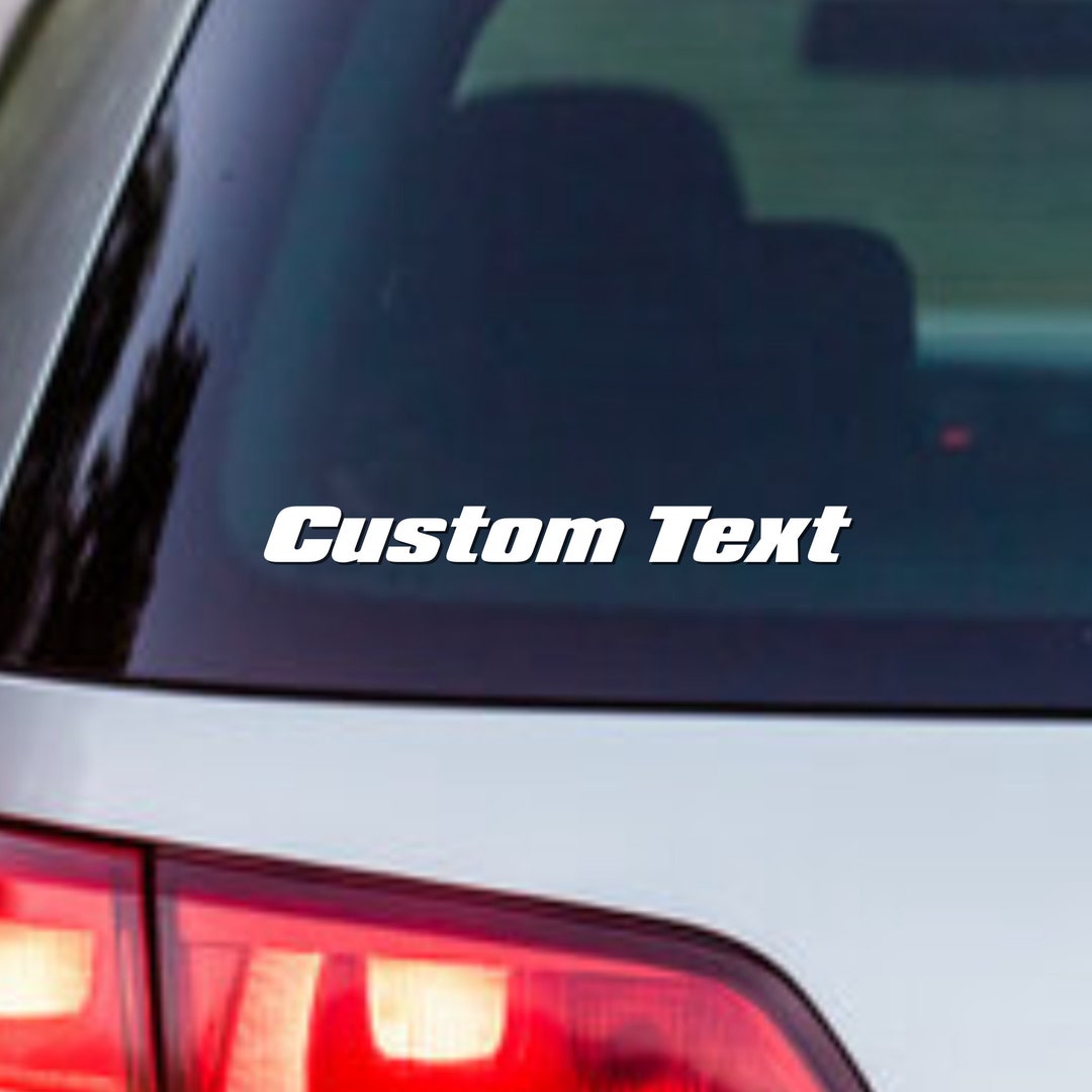 Custom Text Vinyl Decal | Car Window Banner Personalized Username JDM ...