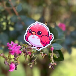 Bright & Cheerful Chibi Bird Stickers - Cute Red Bird, Cute Yellow Bird ...