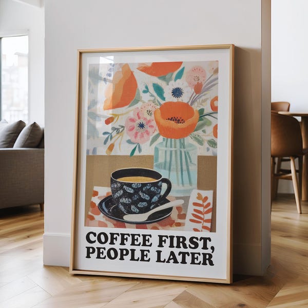 First Coffee Print - Etsy