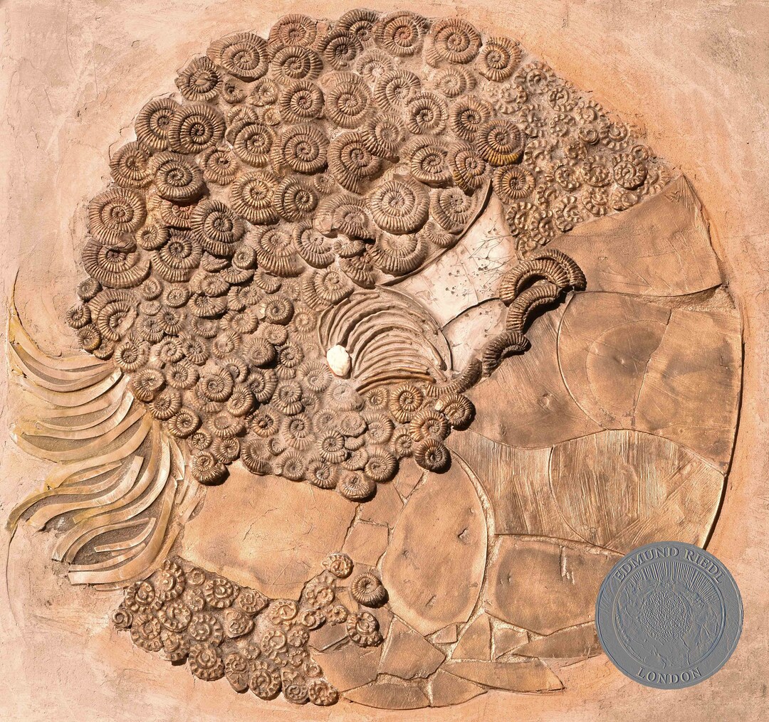 Nature and Fossils Inspired Canvas Print, Wall Decor, Mandala Square ...