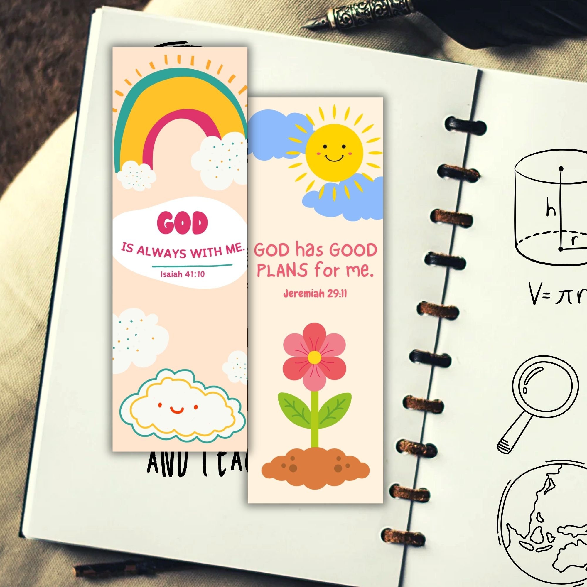 Kids Bible Verse Bookmarks: Printable Sunday School Craft (digital ...