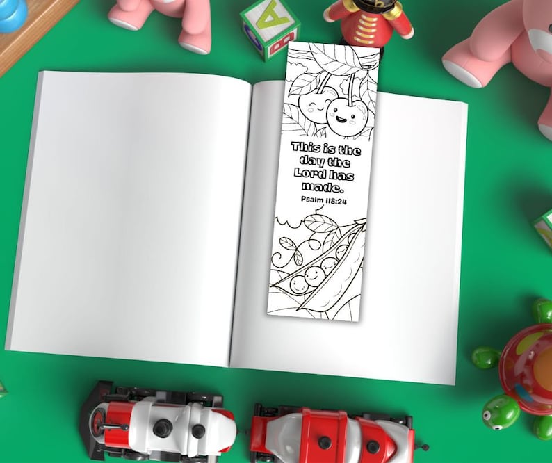 Children's Bible Verse Coloring Bookmarks: Sunday School Activity ...