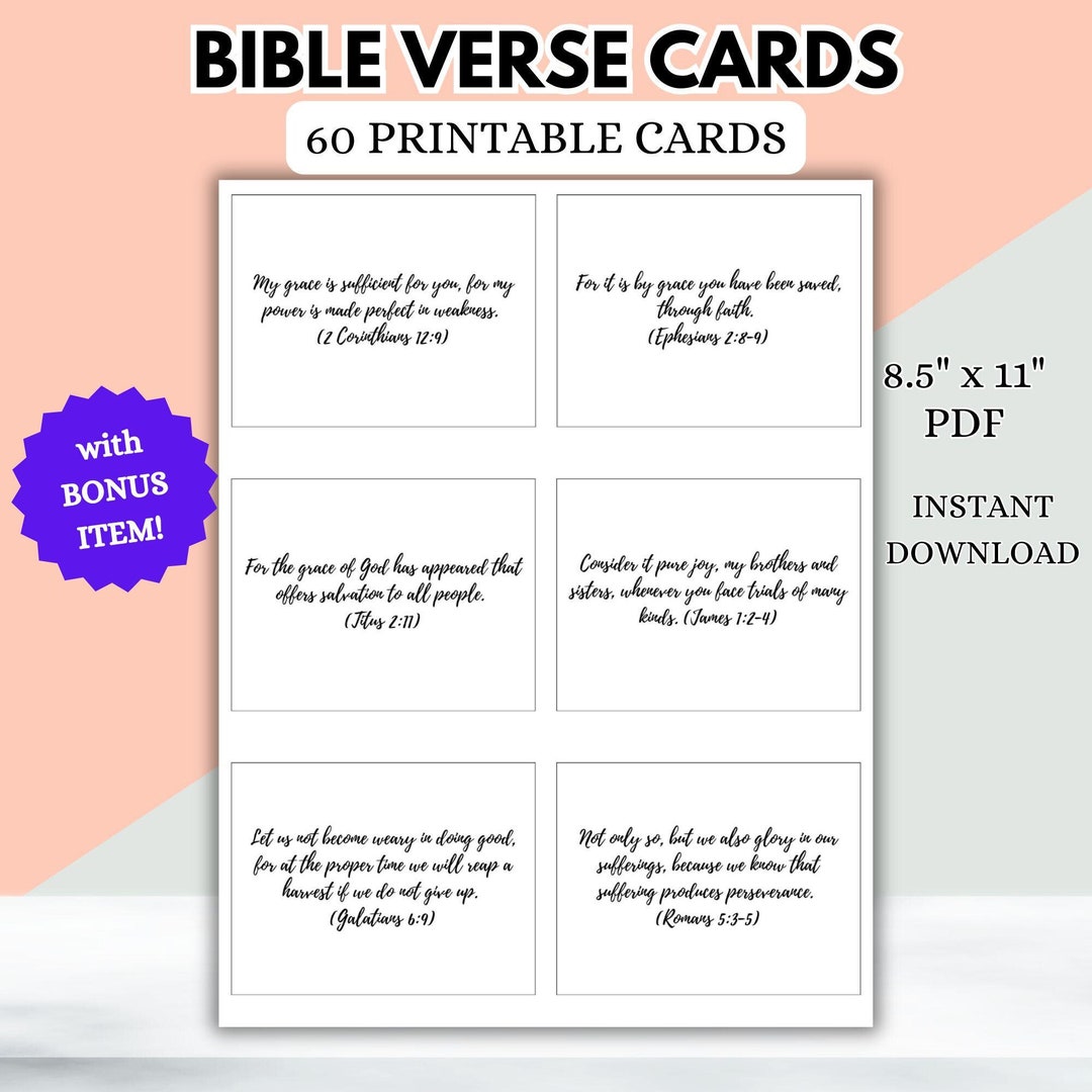 Memory Verse Bible Verse Resource Bible Journaling Custom Memory Gift ...