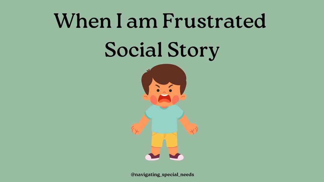 When I Get Frustrated Social Story - Etsy