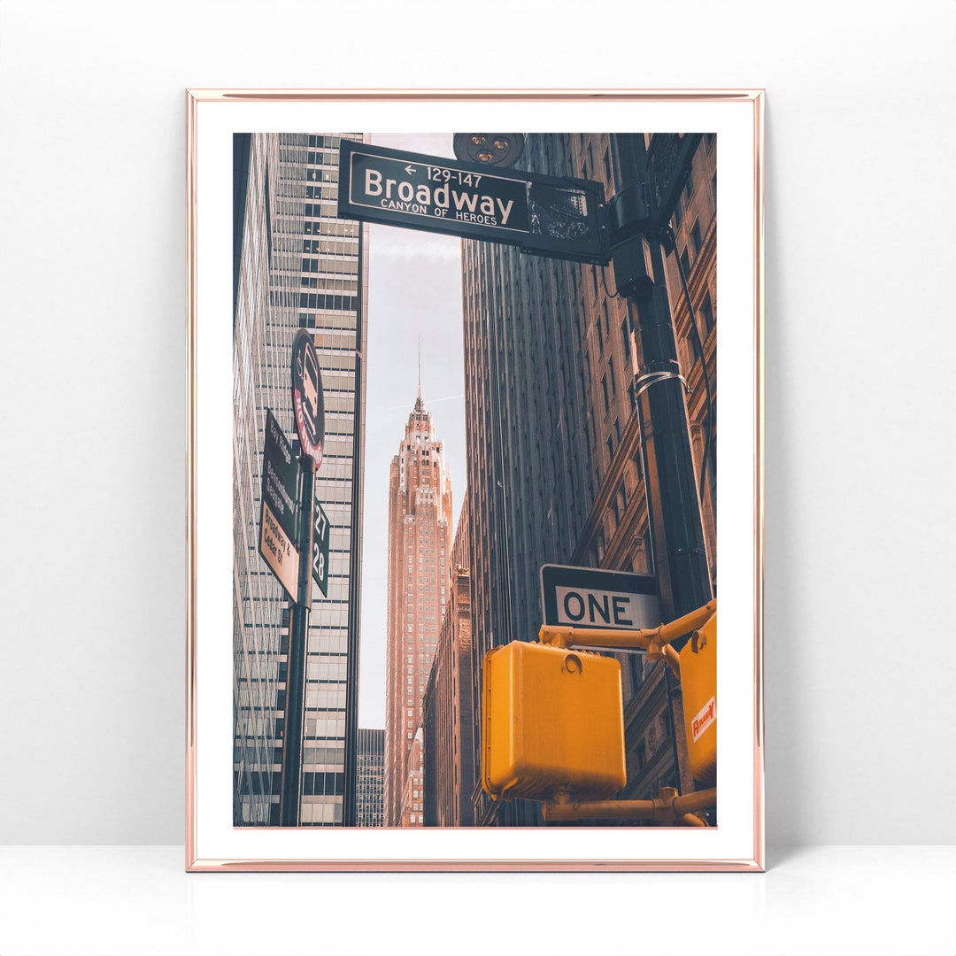 Broadway Photo on Paper Print or Canvas, American Decor, New York City ...