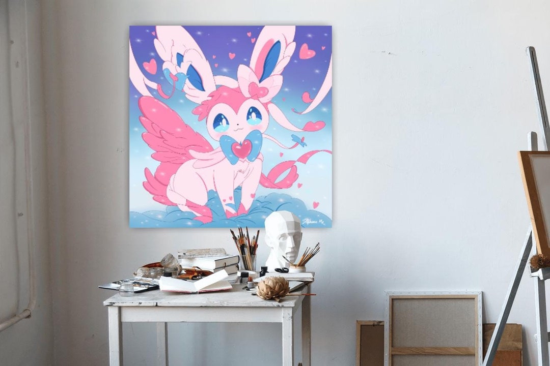 Pokemon Sylveon Poster, Printable Wall Art, Digital Download - Etsy