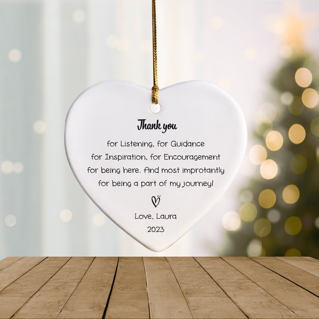Thank You Christmas Ornament Personalized Teacher Keepsake - Etsy