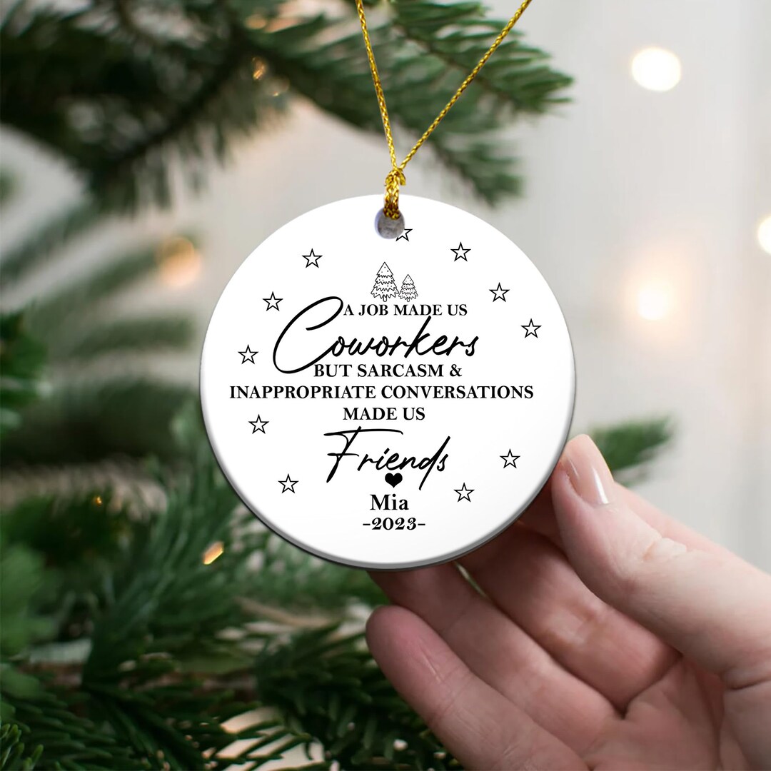 Coworker Ornament, Personalized Coworker Christmas Gift, Year 2023 ... Coworker Ornament, Personalized Coworker Christmas Gift, Year 2023 ...