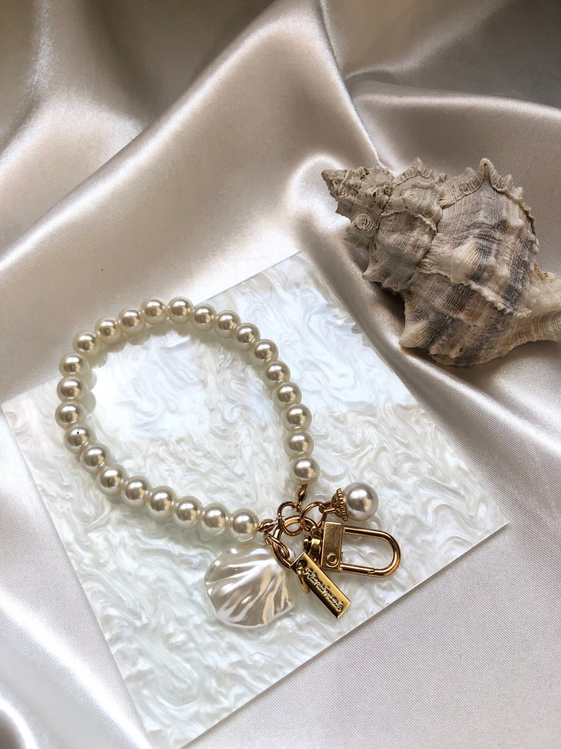 Pearl High Quality Purse Chain, Elegant Pearl Keychain,pearl Keyring ...