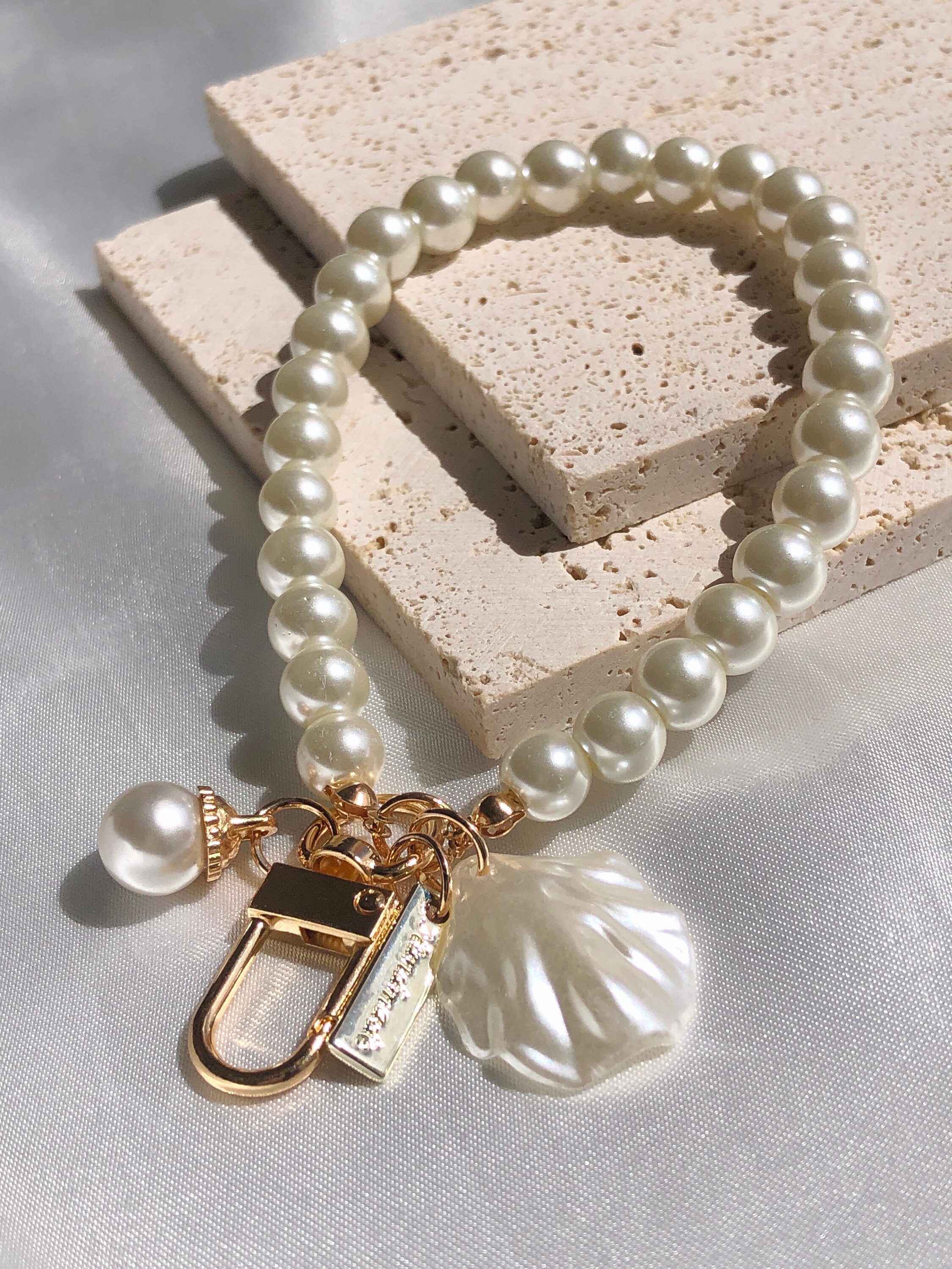 Pearl High Quality Purse Chain, Elegant Pearl Keychain,pearl Keyring ...