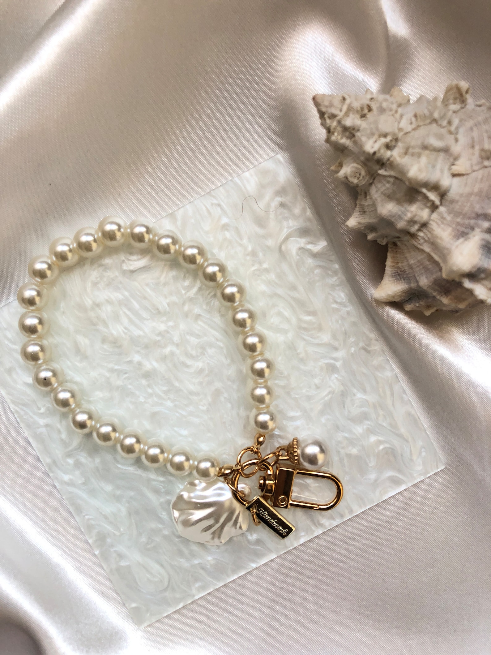 Pearl High Quality Purse Chain, Elegant Pearl Keychain,pearl Keyring ...