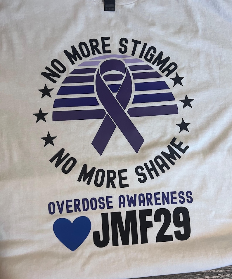 Overdose Awareness Shirt: Purple Ribbon, No More Stigma - Etsy