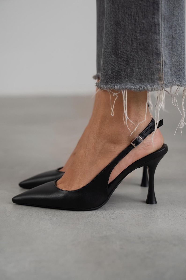 Skin Color Vegan Leather High Heels Sandals,handmade Shoes,point Toe ...