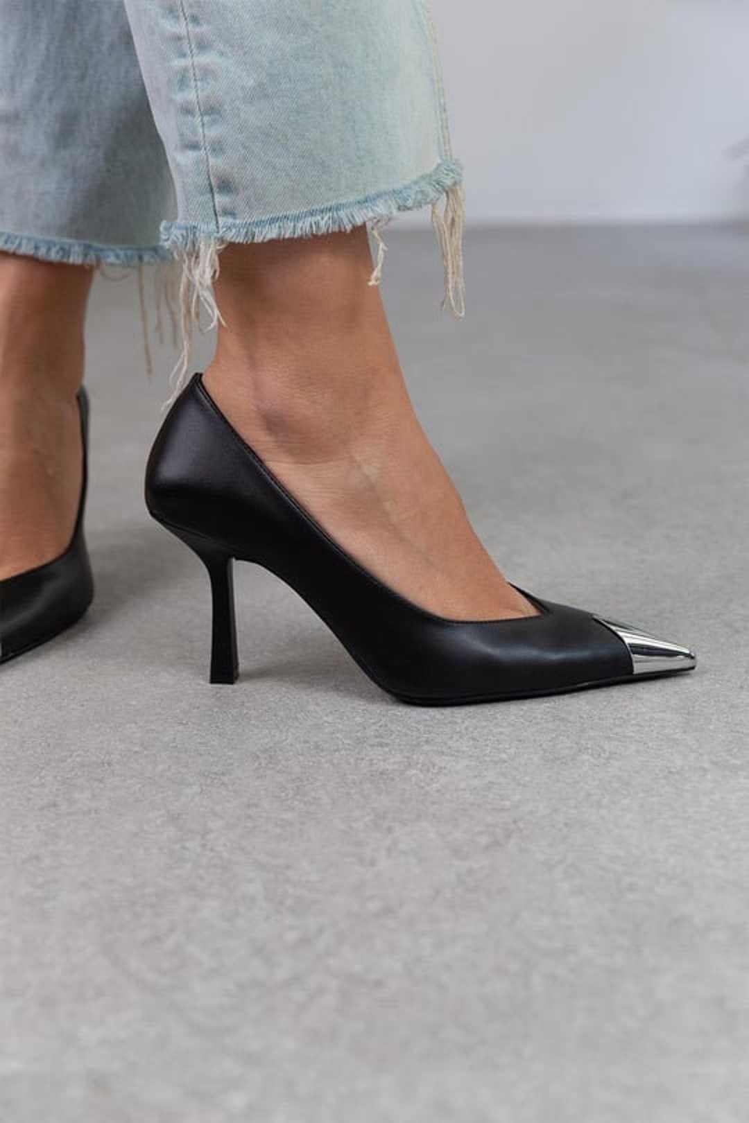 Black Leather High Heels Sandals,handmade Shoes,work Pumps,ankle Strap ...