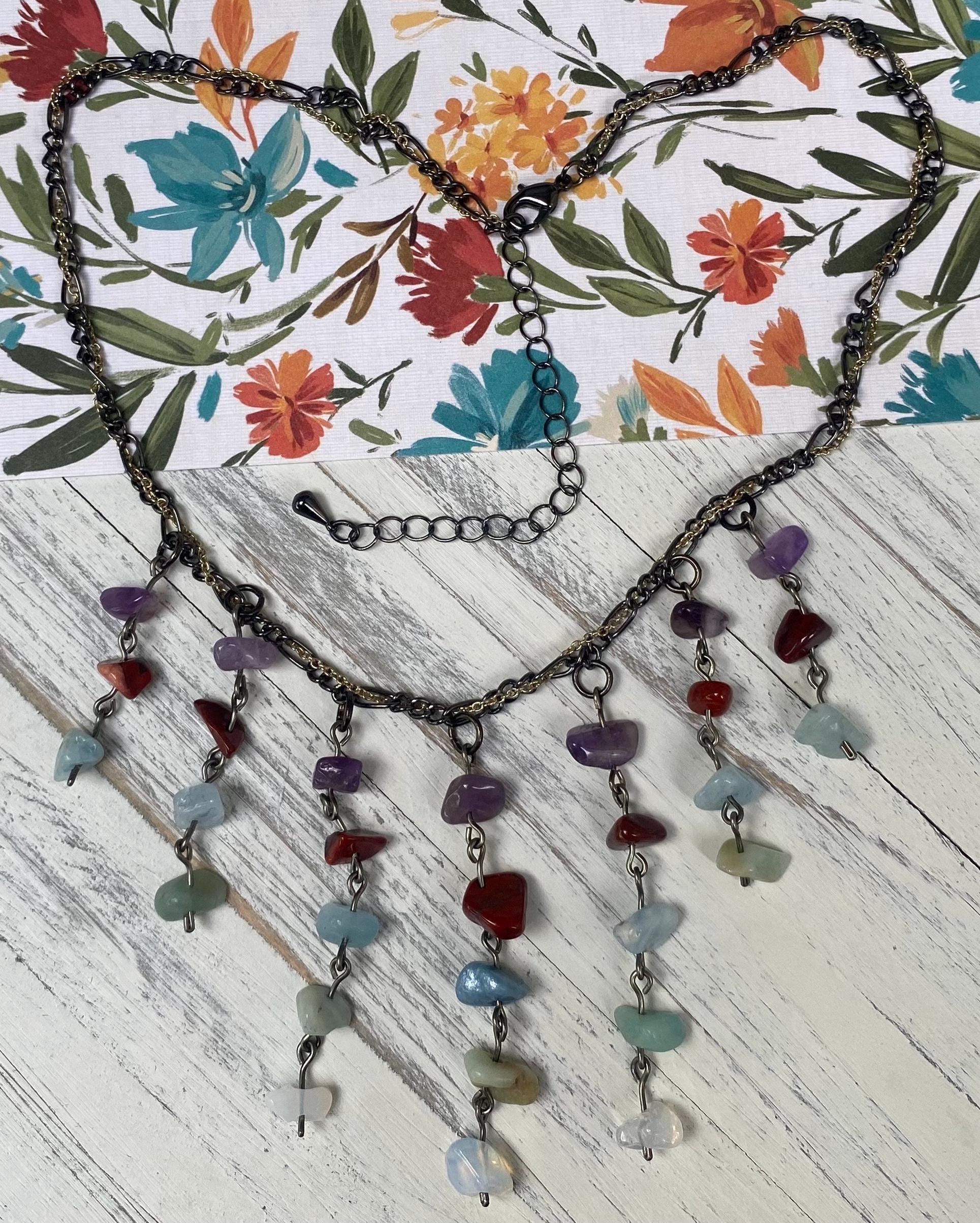 Artisan Waterfall Bib Necklace - Etsy