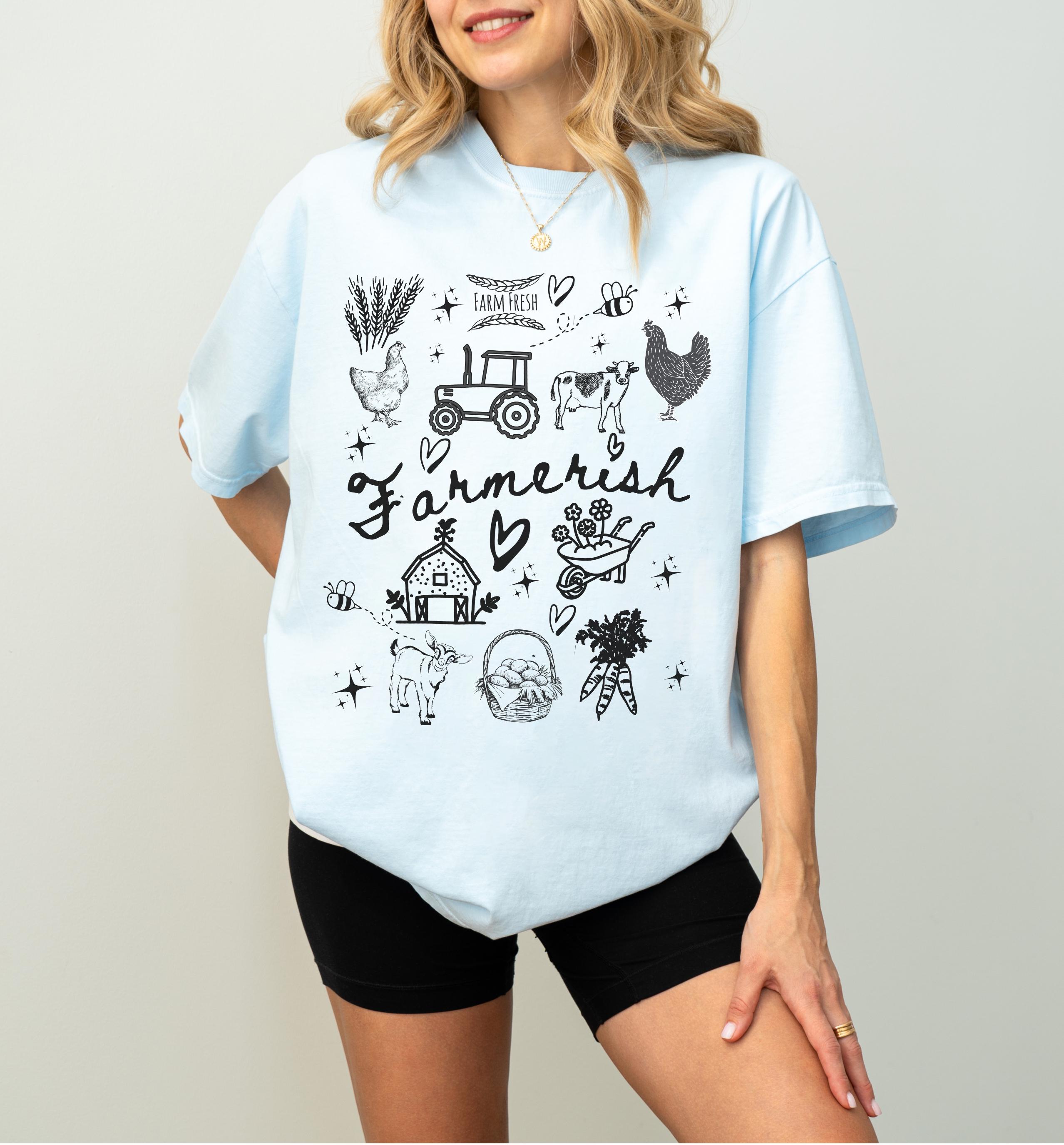 Farmerish T-shirt Cute Farm Life Graphic Tee, Western Country Girl ...