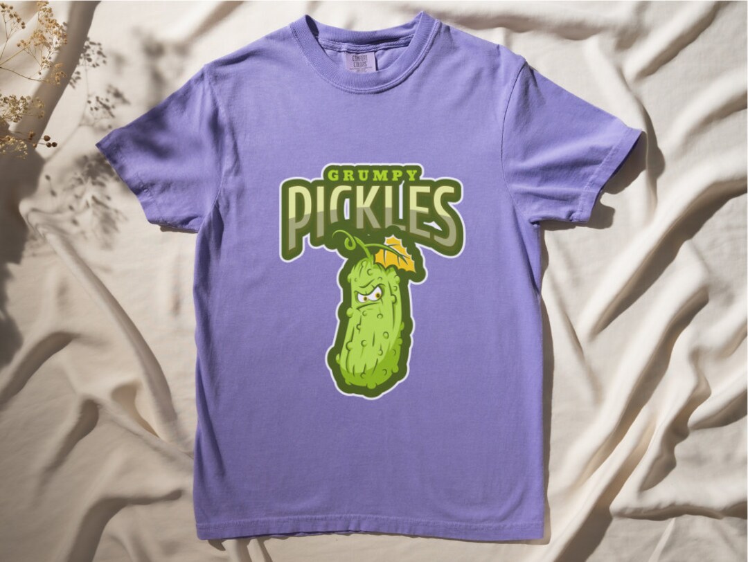 Funny GRUMPY PICKLES Animated Logo T-shirt - Etsy