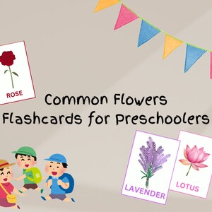 Flowers Flashcards for Preschoolers - Etsy