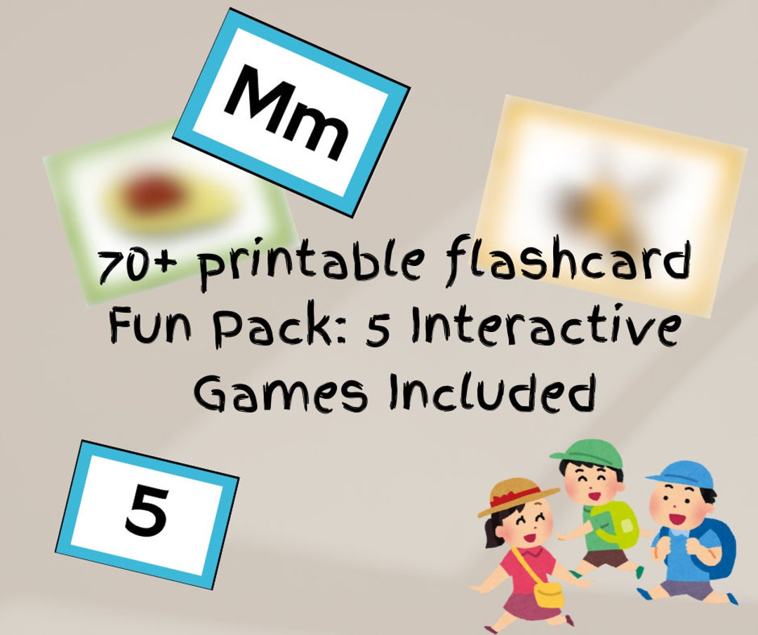 70+ Printable Flashcard Fun Pack: 5 Interactive Games Included - Etsy